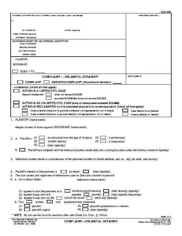CA Complaint - PDFSimpli
