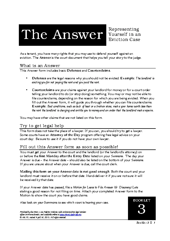 Massachusetts Representing Yourself Answer Form - PDFSimpli