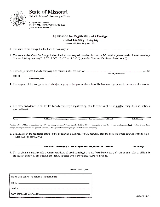 Missouri Application for Registration - PDFSimpli
