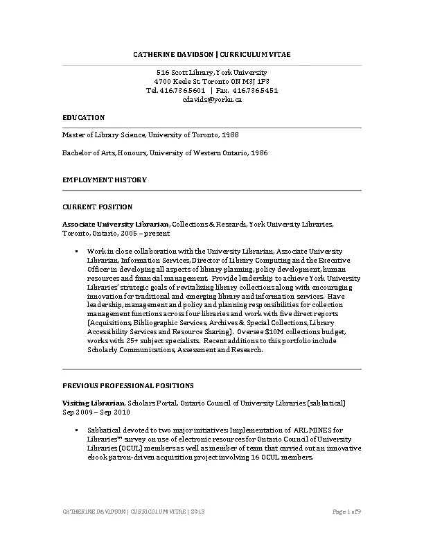 Assistant Librarian Resume - PDFSimpli