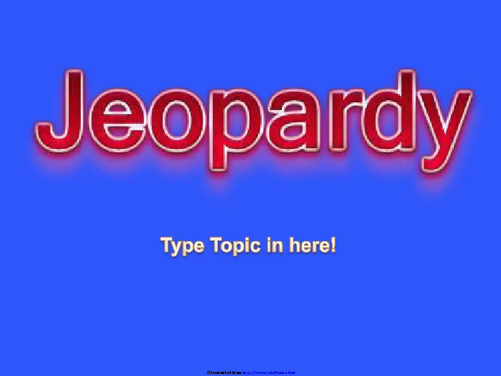 Basic Jeopardy Template - PDFSimpli
