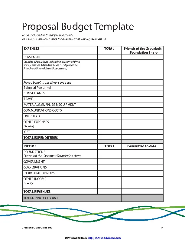 Budget Proposal Template 2 - PDFSimpli