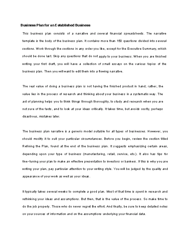 Business Development Plan Sample - PDFSimpli