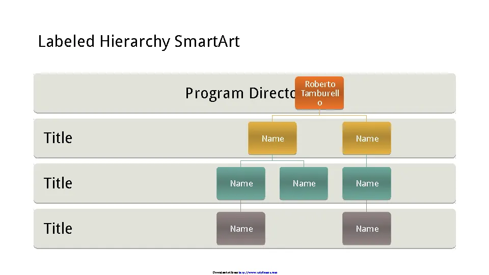 Business Organizational Chart Hierarchy Widescreen - PDFSimpli
