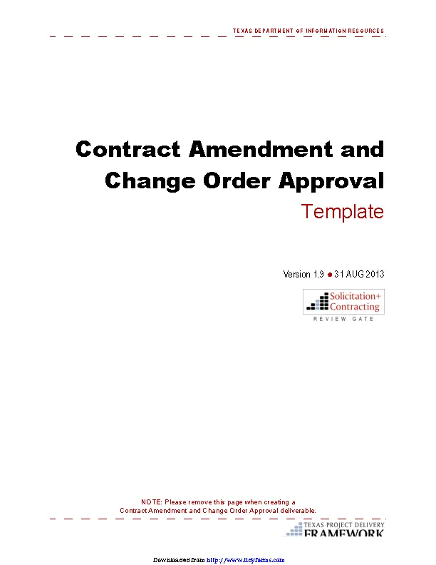 Change Order Template - PDFSimpli