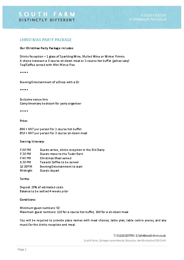 Christmas Party Itinerary Template PDFSimpli