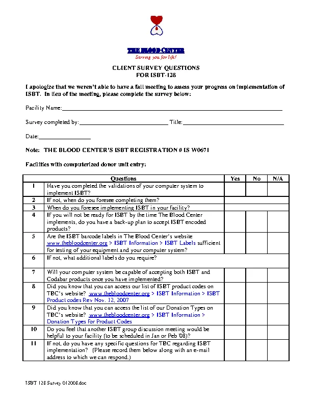 Client Survey Questions Template - PDFSimpli