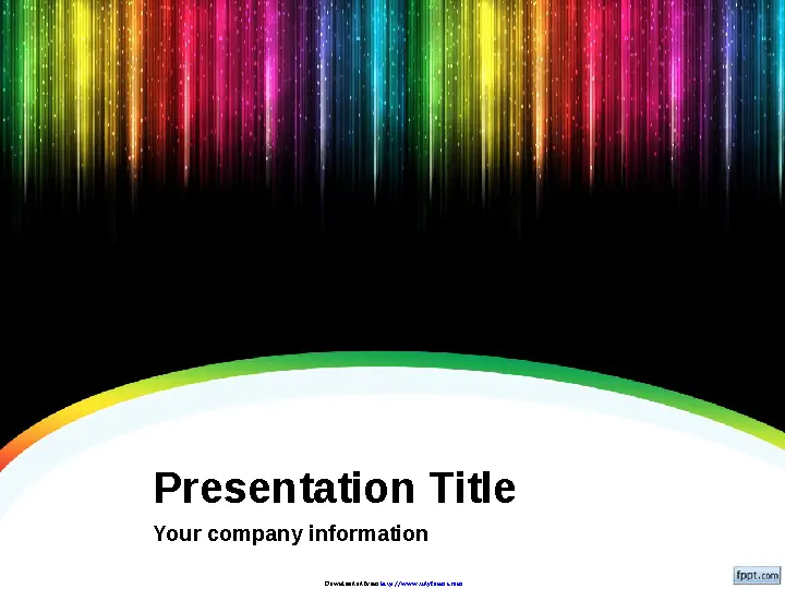 Color Rain Powerpoint Template - PDFSimpli