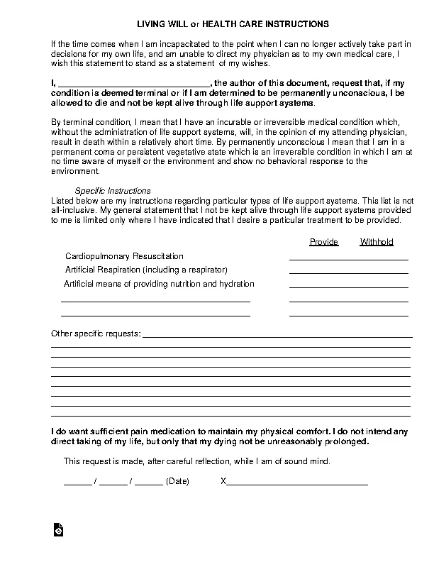 connecticut living will form - PDFSimpli
