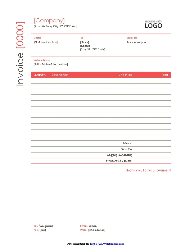 Construction Invoice Template - PDFSimpli