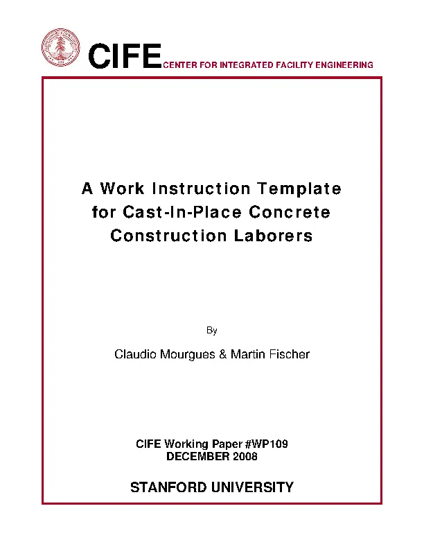 Construction Working Instruction Template - PDFSimpli