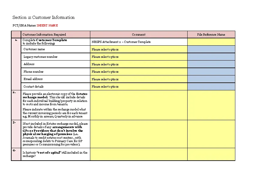 Customer Information In Word Template - PDFSimpli
