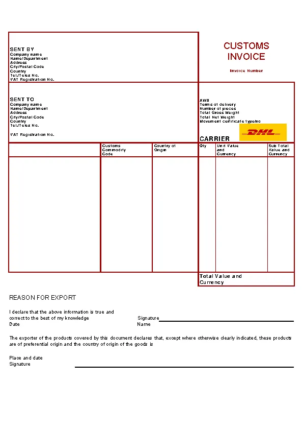 Customer Invoice Template - PDFSimpli Customer Invoice Template - PDFSimpli