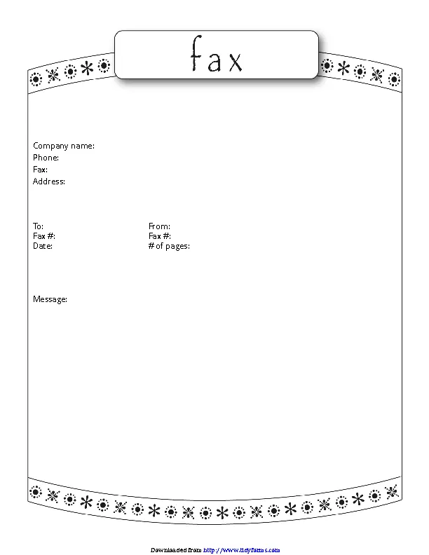 Cute Fax Cover Sheet 3 - PDFSimpli
