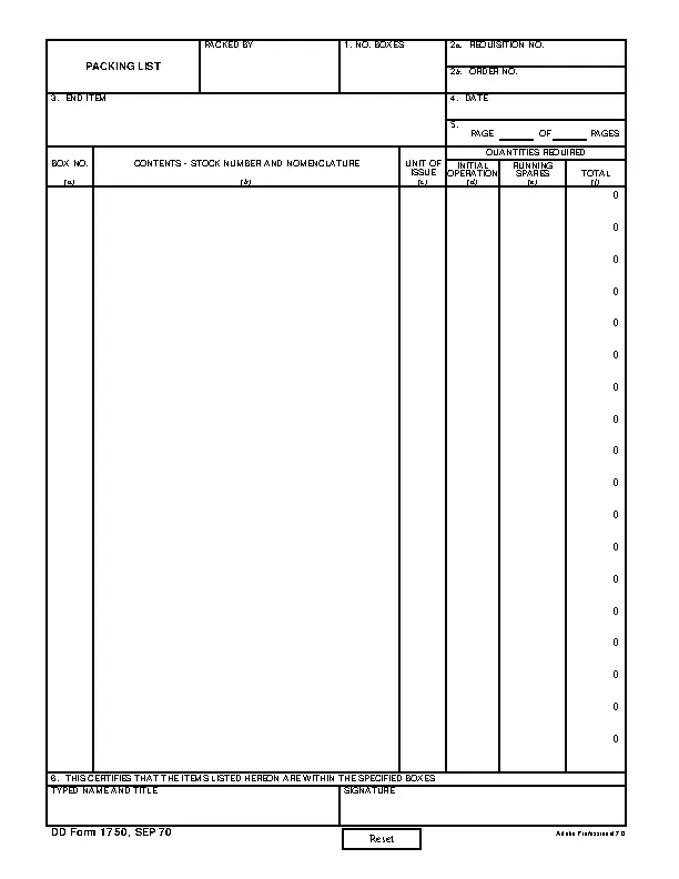 Dd Form 1750 - PDFSimpli