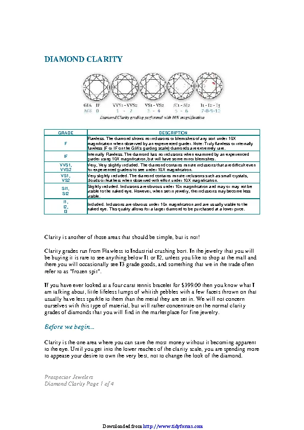 Diamond Clarity Chart 2 - PDFSimpli