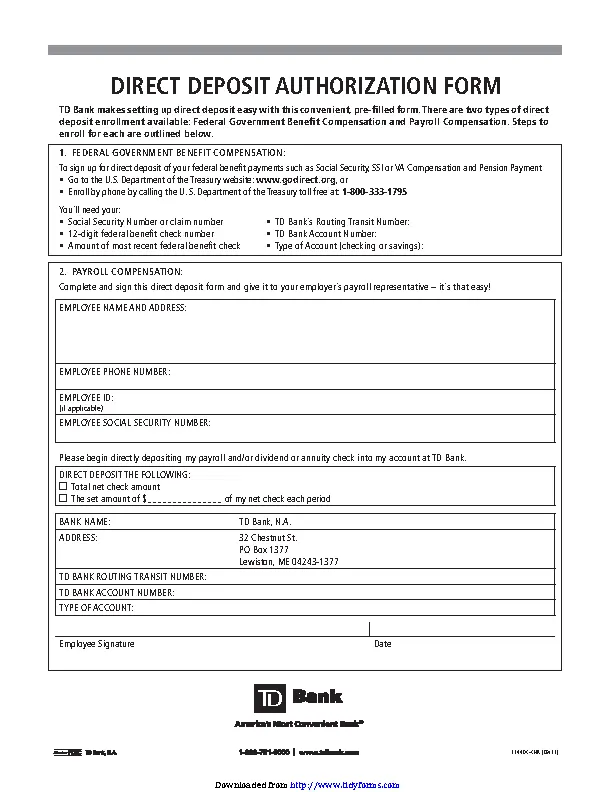 Direct Deposit Authorization Archives PDFSimpli