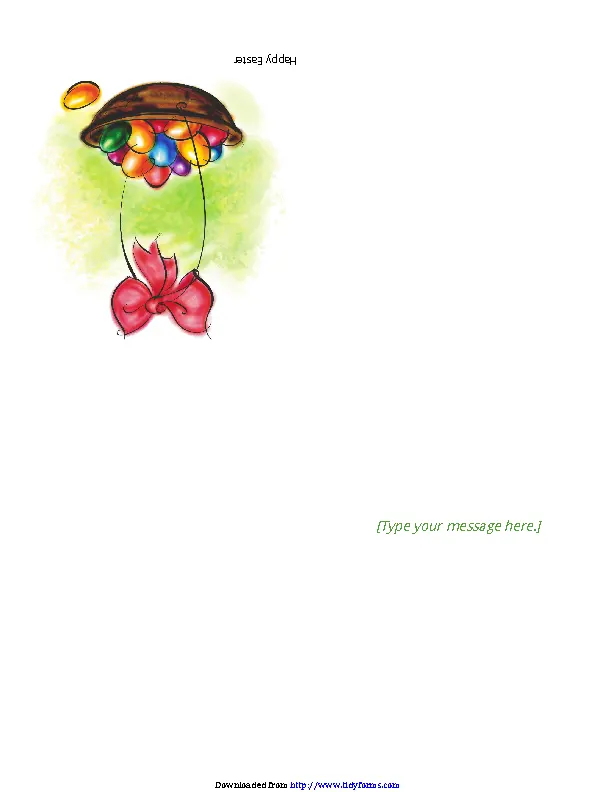 Easter Card Template With Eggs - PDFSimpli