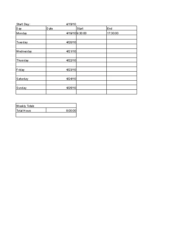 Employee Weekly Time Tracking Template - PDFSimpli