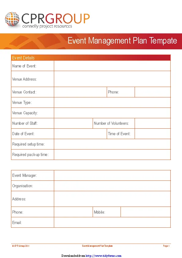 Event Planning Template 3 - PDFSimpli