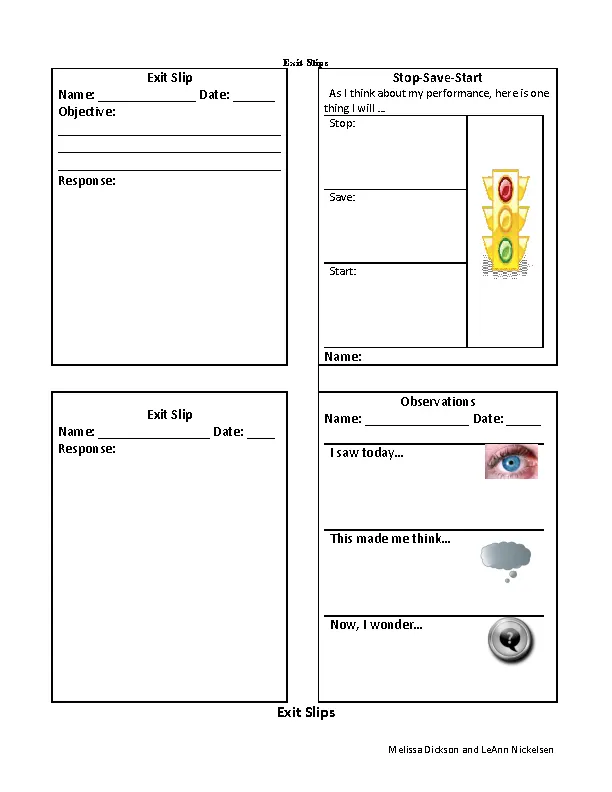 Exit Slip Template - PDFSimpli