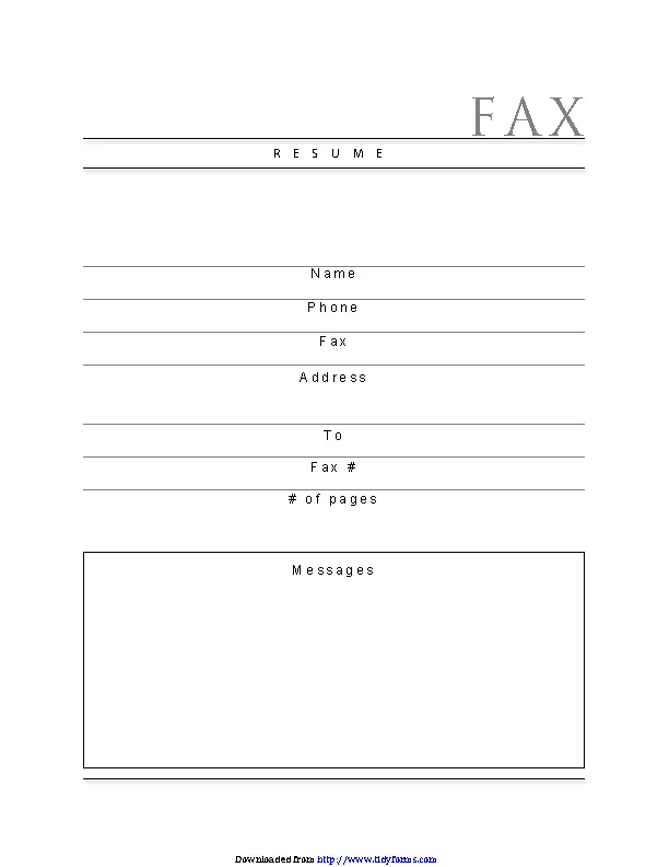 Fax Cover Sheet For Resume 2 - PDFSimpli