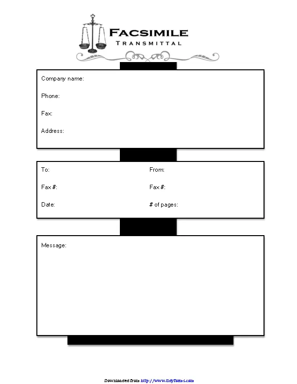 Fax Cover Sheet Template Legal - PDFSimpli
