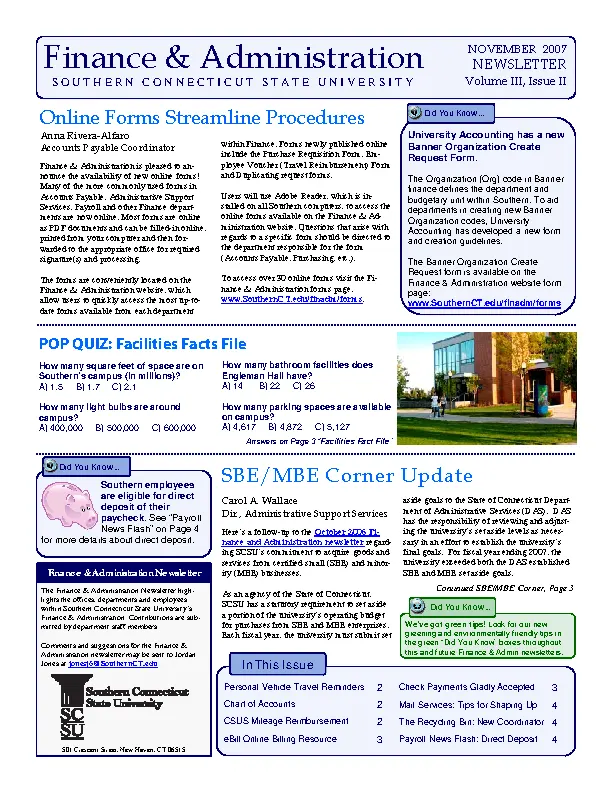 Finance And Administration Newsletter - PDFSimpli