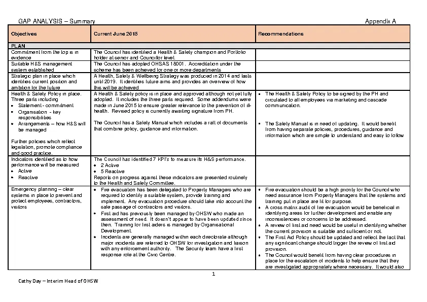 Fire Safety Gap Analysis - PDFSimpli