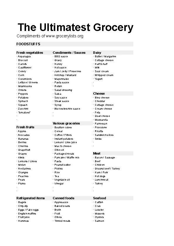 Food Stock List Template - PDFSimpli