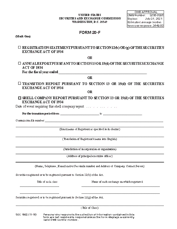 form20 f - PDFSimpli