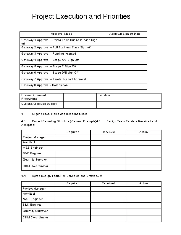 Free Project Execution Plan Template PDFSimpli
