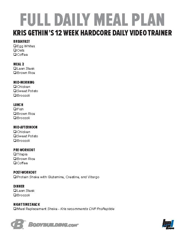 Full Daily Meal Menu Plan Template - PDFSimpli