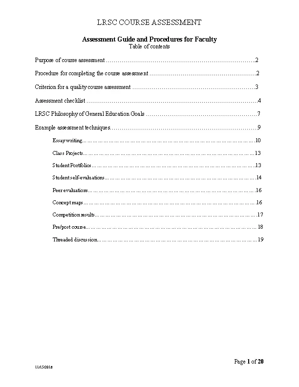 Fullassessment Checklist - PDFSimpli