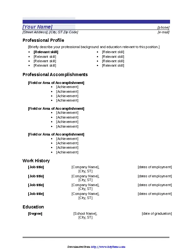 Functional Resume Template 2 - PDFSimpli