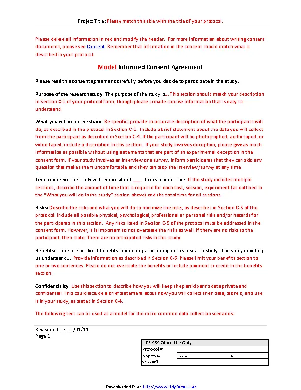 General Consent Template - PDFSimpli