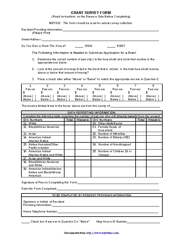General Survey Form 2 - PDFSimpli