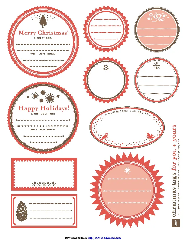 Gift Tag Template 1 - PDFSimpli