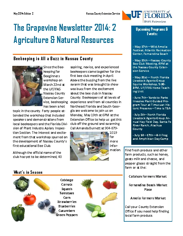 Grapevine Newsletter Of Agriculture And Natural Resources - PDFSimpli