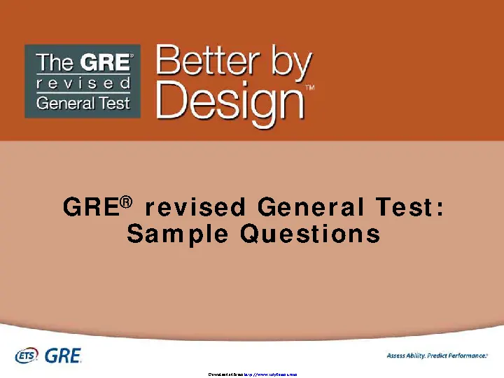 Gre Sample Questions Template 2 - PDFSimpli