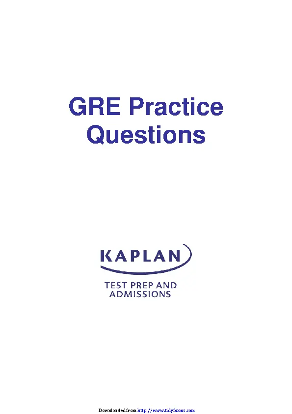 Gre Sample Questions Template 3 - PDFSimpli