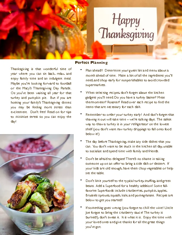 Happy Thanksgiving Newsletter - PDFSimpli