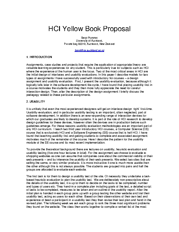 Hci Yellow Book Proposal - PDFSimpli