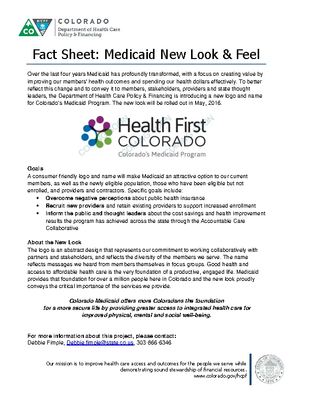 Health First Colorado Fact Sheet Template Pdf Download - PDFSimpli