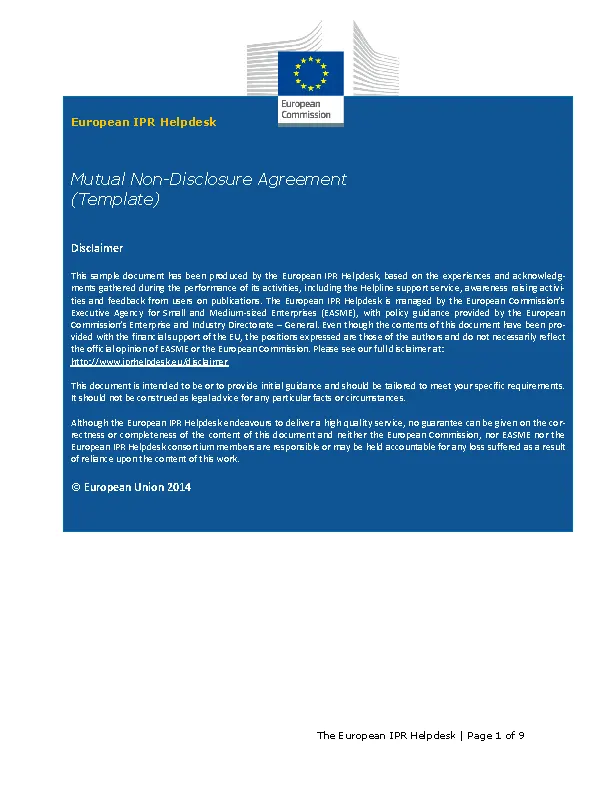 Help Desk Non Disclosure Agreement Simple Pdf Template - PDFSimpli