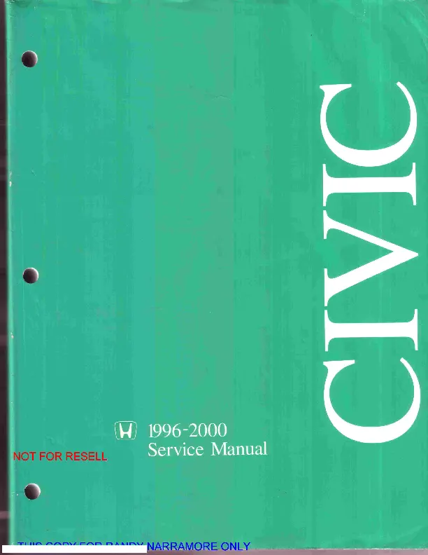 Honda Service Manual Sample - PDFSimpli
