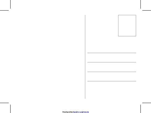 Horizontal Back Of Postcard - PDFSimpli