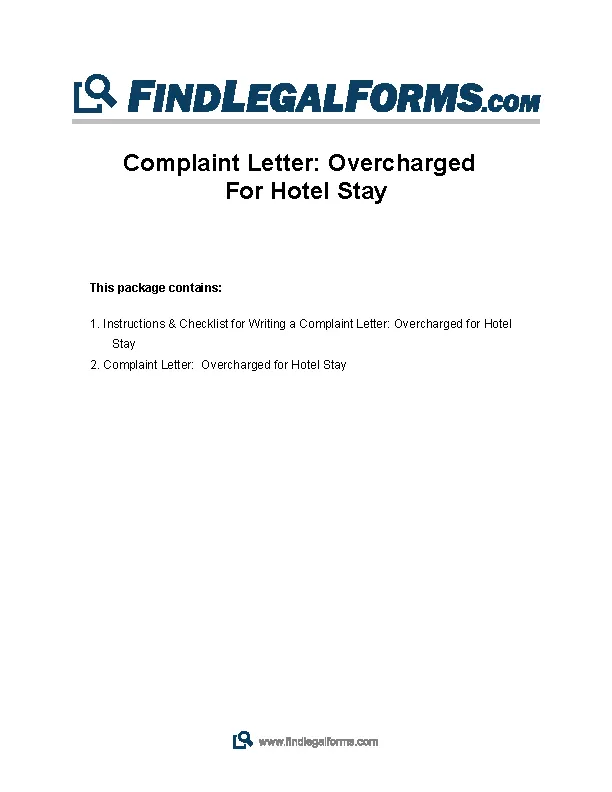 Hotel Complaint Letter - PDFSimpli