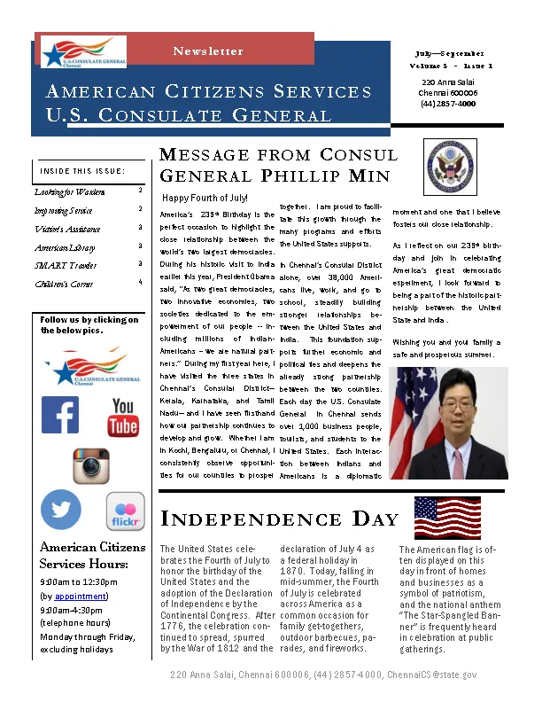 Independence Day Newsletter - PDFSimpli