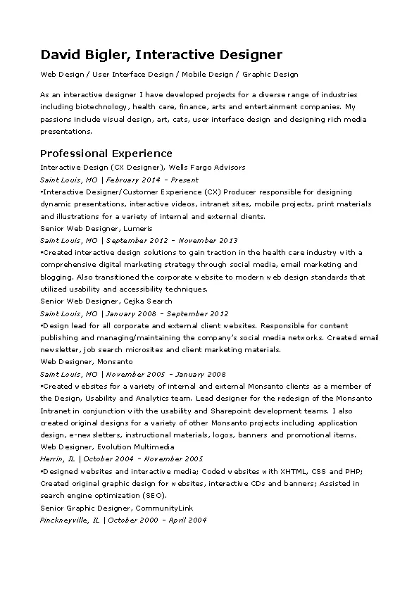 Interactive Designer Resume - PDFSimpli